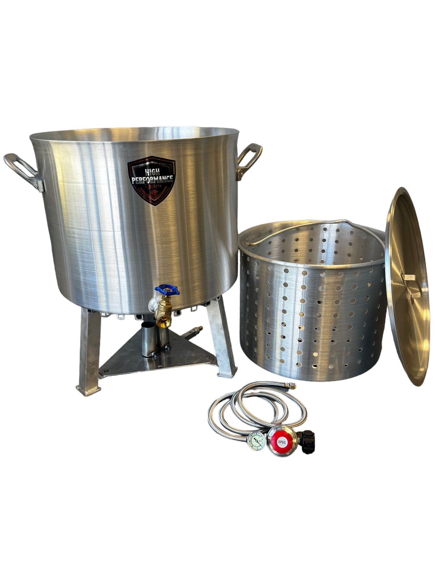 80 QT Powered Seafood Cooker | 80 QT Crawfish Pot & Burner